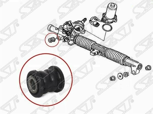 Сайлентблок SAT ST-53010-S5S-000B рулевой рейки Honda Civic 00-06, Civic Ferio 00-05