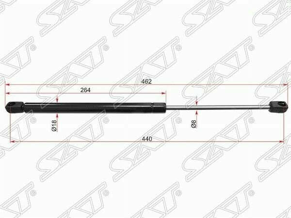 Амортизатор крышки багажника SAT ST-6Y0827550C Skoda Fabia 99-08 справа=слева