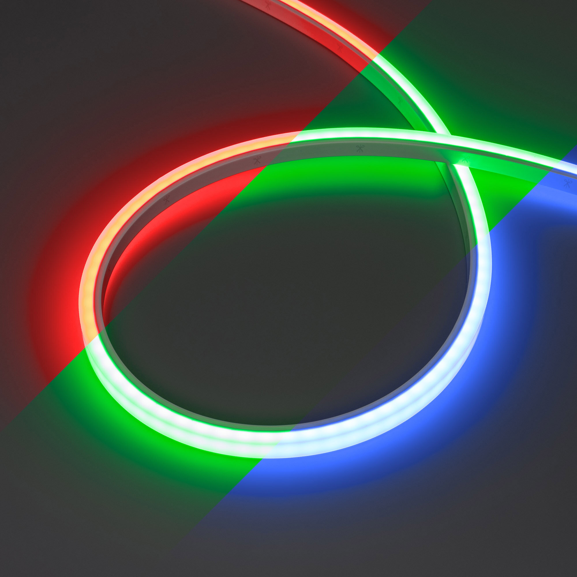Лента герметичная WAVE-TOP-PU-H120-10x10mm 24V RGB (10 W/m, IP68, 5m, wire x2) (Arlight, Вывод боковой, 3 года) 052436