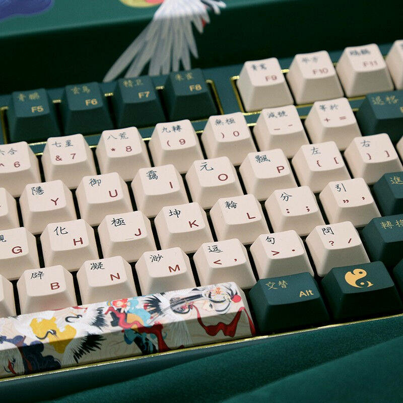 Клавиатура проводная Varmilo VBM108 Crane of Lure, бирюзовый / белый