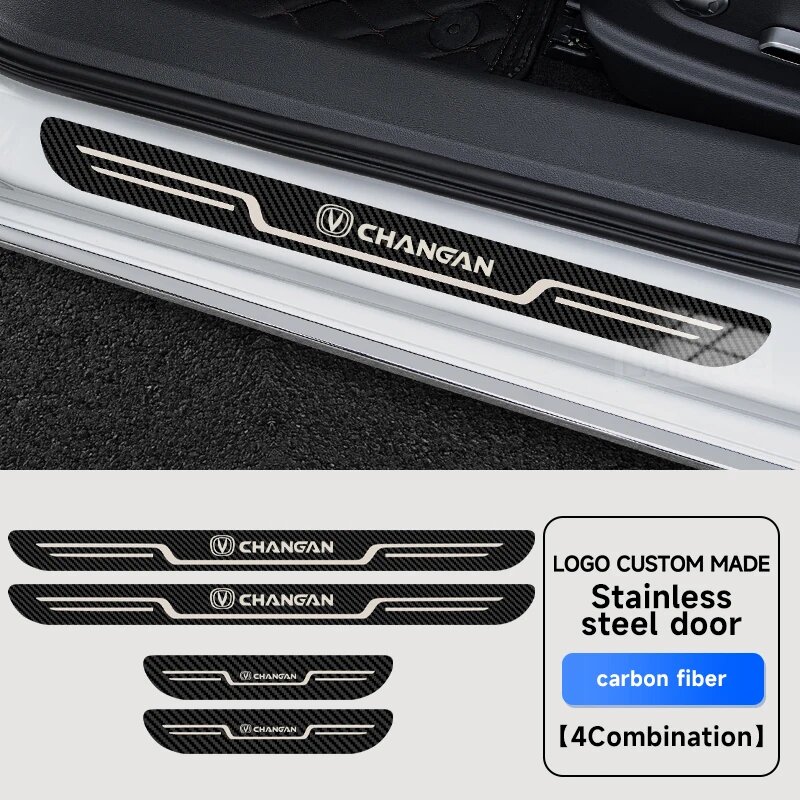 4 шт. для Changan CS35 CS55 PLUS CS75 PLUS Eado UNI-T UNI-K 2024, накладка на CHANGAN Carbon fiber