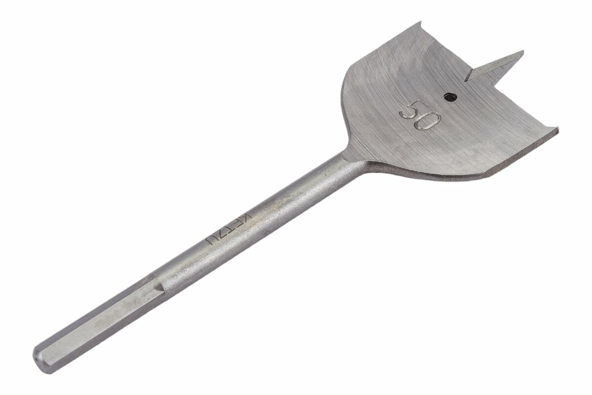 KETZU 767544 Сверло перовое по дереву 50 мм для точного сверления древесины