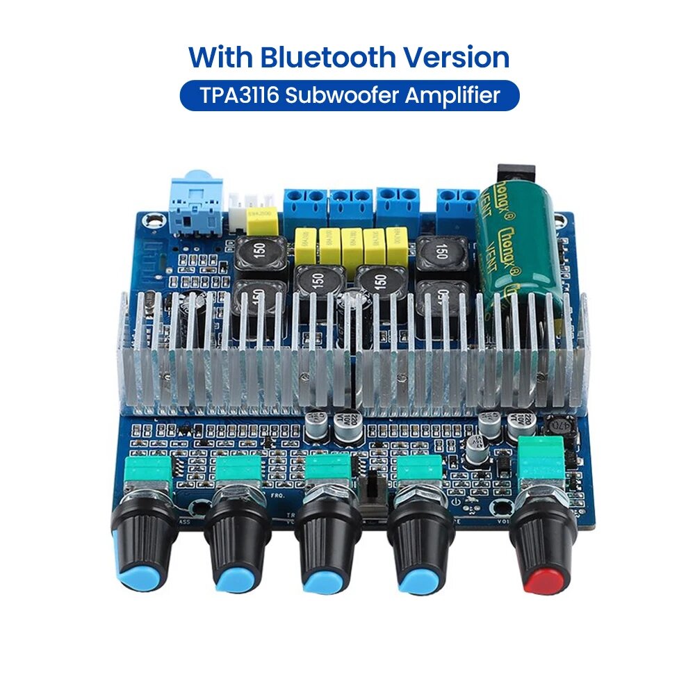 Aiyima TPA3116 Усилитель сабвуфера Bluetooth 5.0 2.1 With Bluetooth