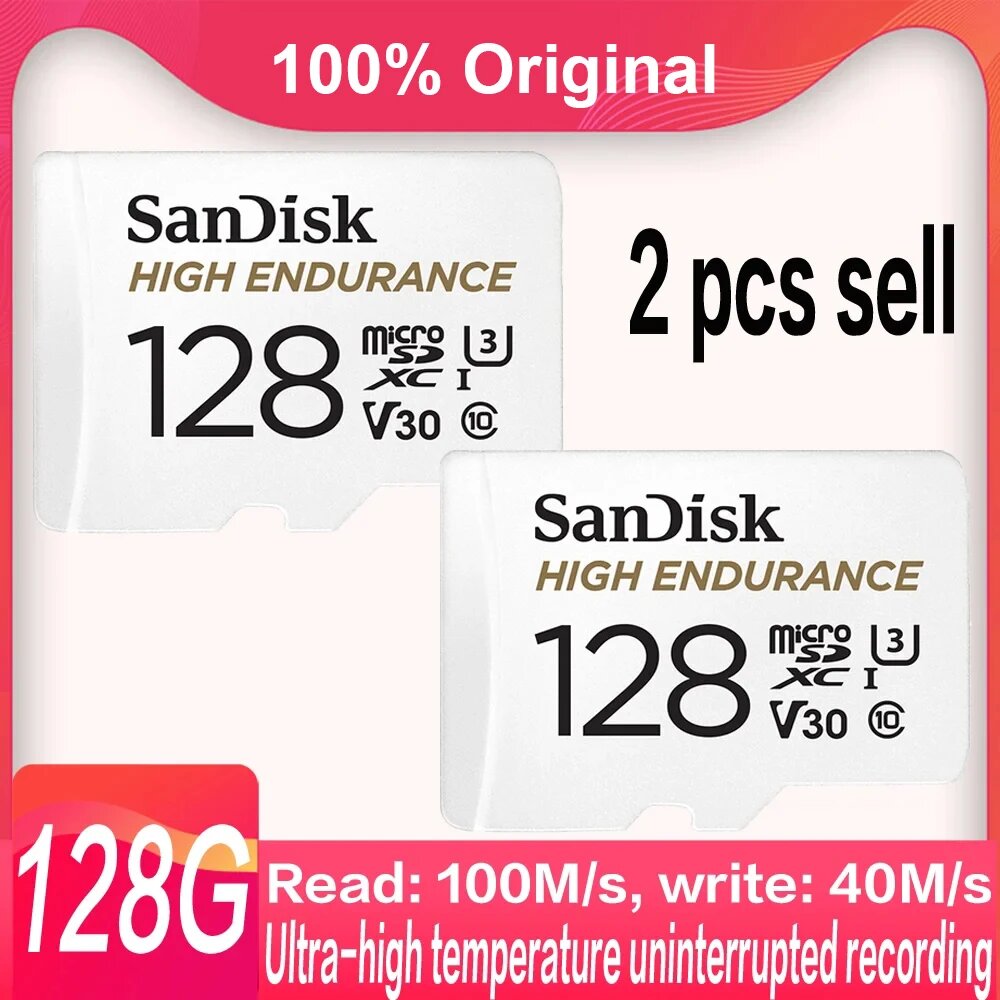 SanDisk 128GB microSD High Endurance 2 шт.
