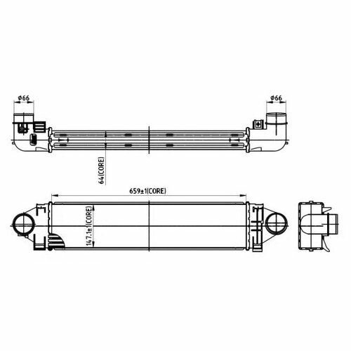Интеркулер Nrf 30304 для Ford Focus II, III, Mondeo IV; Land Rover Discovery Sport, Freelander,