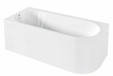 Акриловая ванна Bas веста левая, прямоугольная 170х75, на каркасе