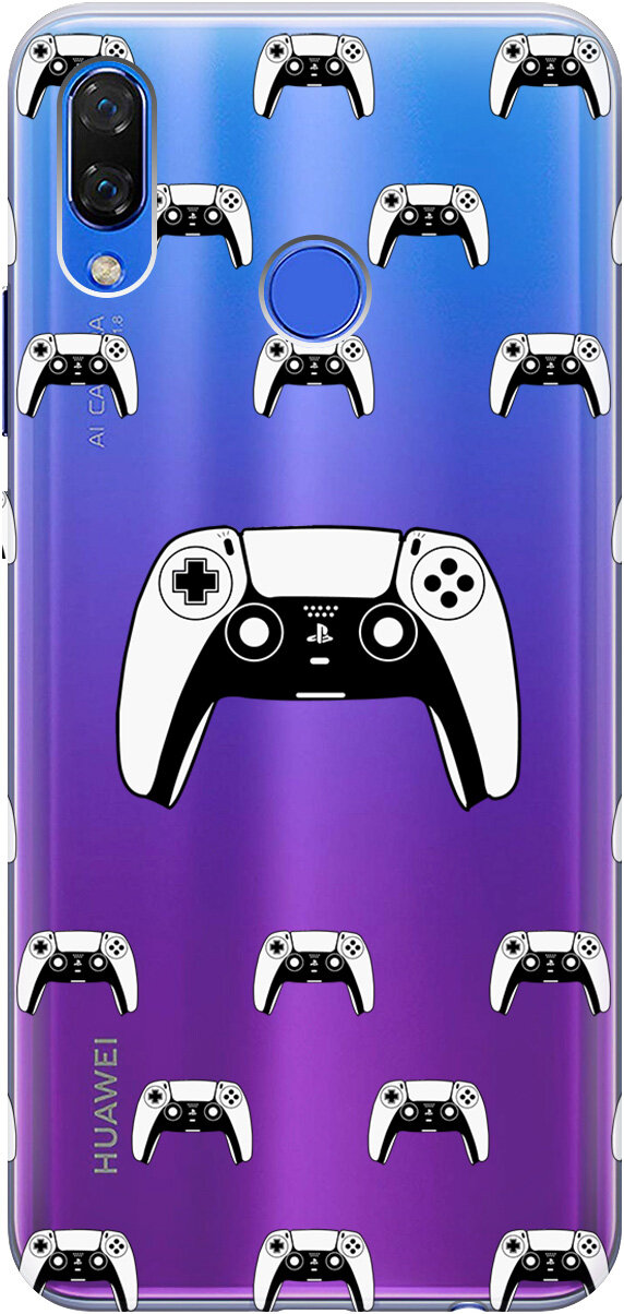 Силиконовый чехол с принтом Controller Pattern для Huawei Nova 3 / Хуавей Нова 3