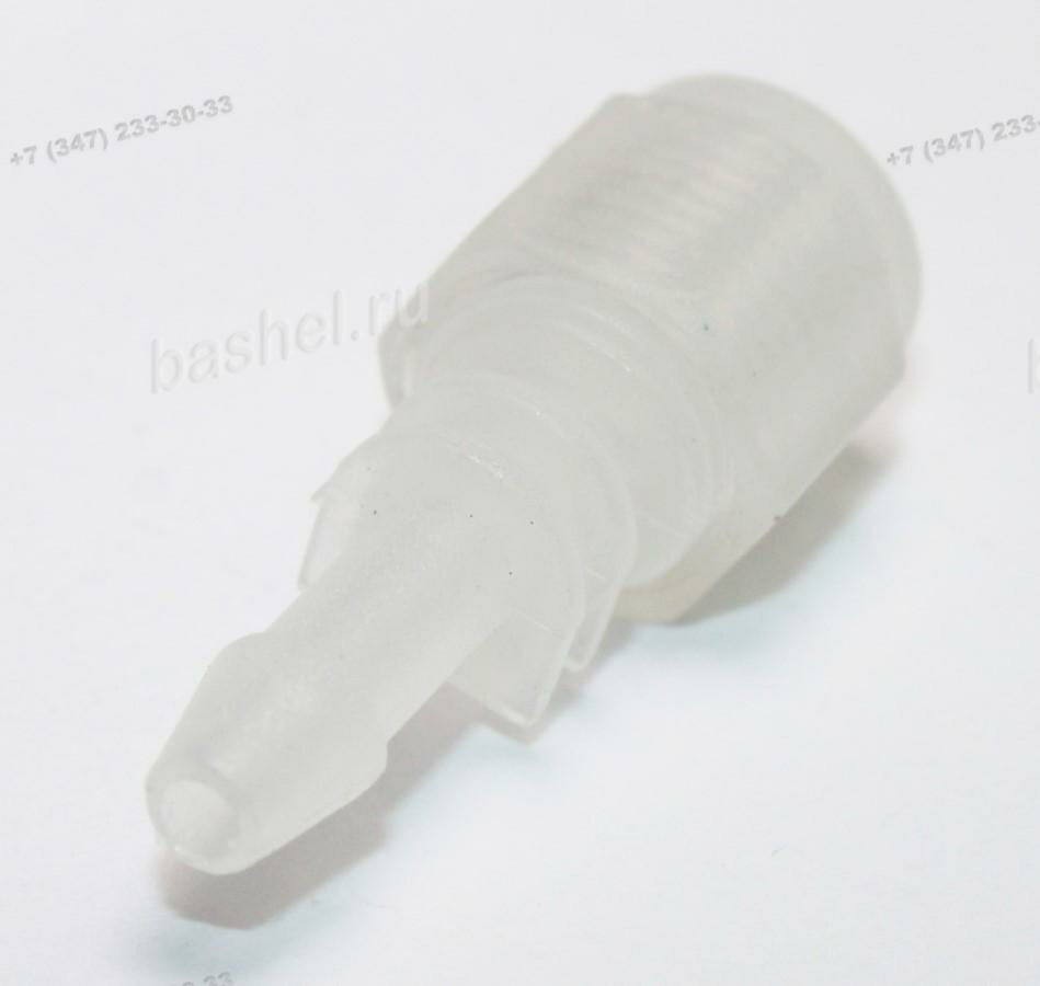 Переходник пластиковый прямой на трубку с конусами 3/5,5 мм с уплотняющей втулкой на 3/5,5 мм