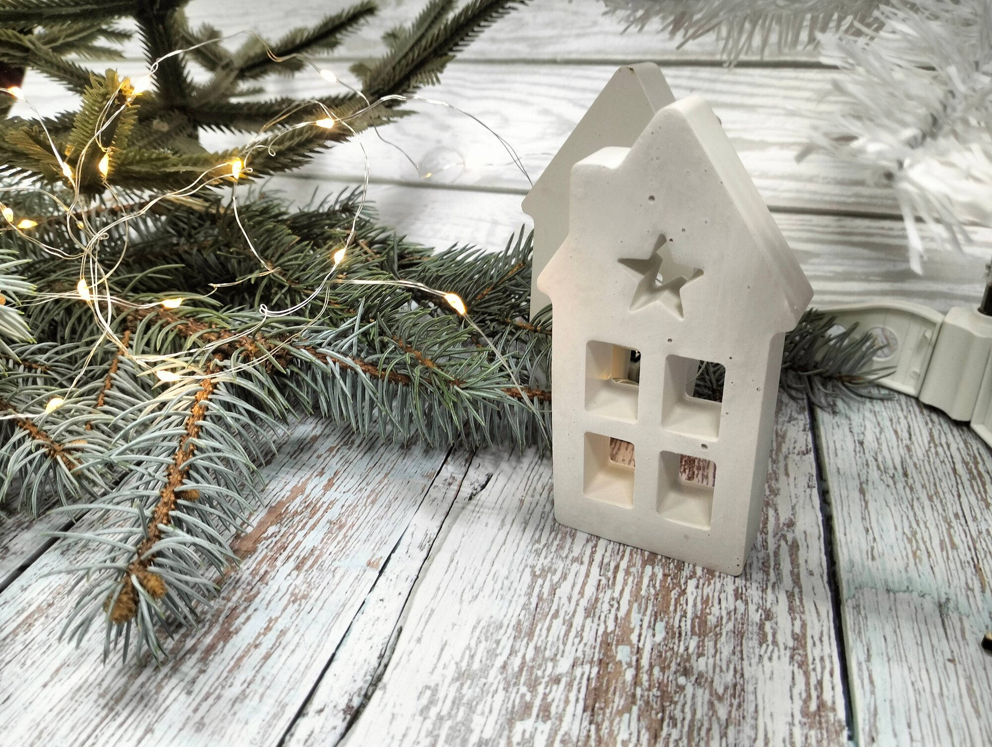 Домик фигурка интерьерная из гипса, статуэтка, декор для дома 1 шт.