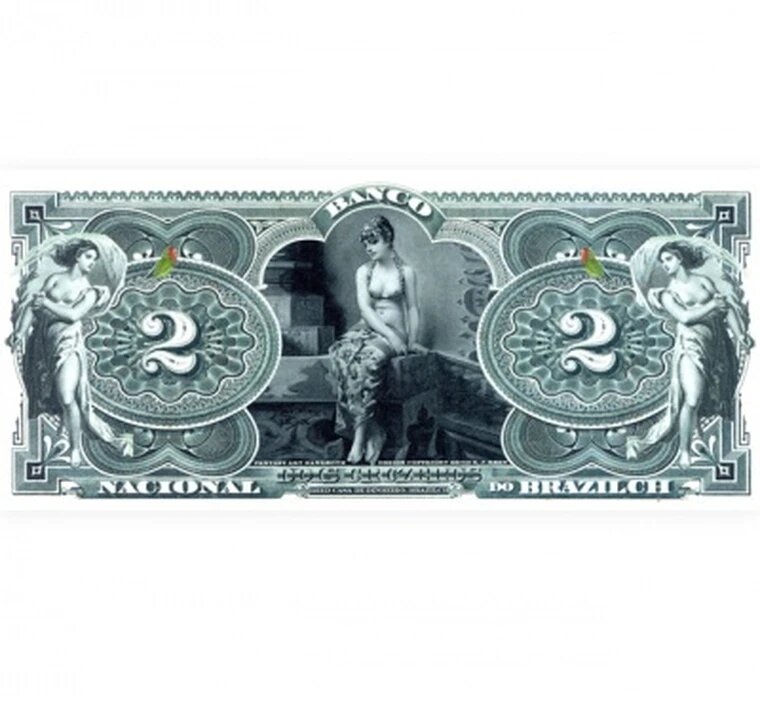 2 Brazilch 1909 сувенирная эротическая купюра, сувенирная копия UNC, банкноты и купюры редкие коллекционные