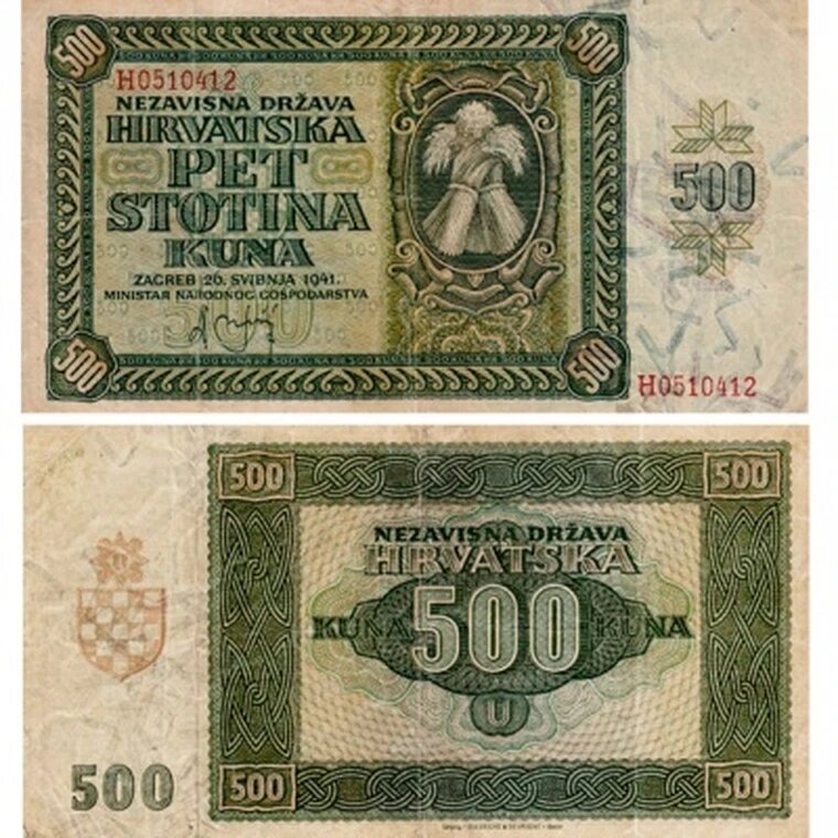 500 кун 1941 года Хорватия, сувенирная копия, банкноты и купюры редкие коллекционные