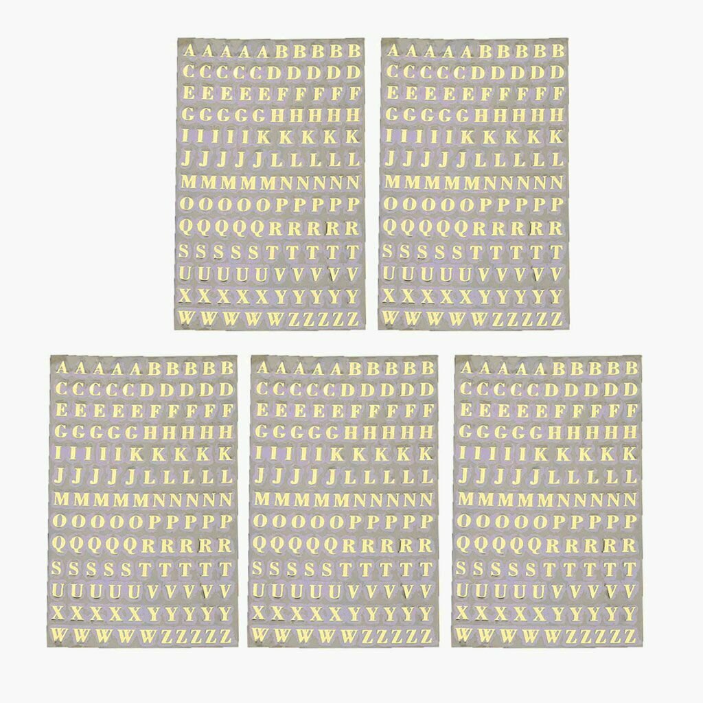 Блестящие наклейки-буквы и цифры 3 мм из эпоксидной смолы, 5 шт золото серебро для декора скрапбукинга и рукоделия