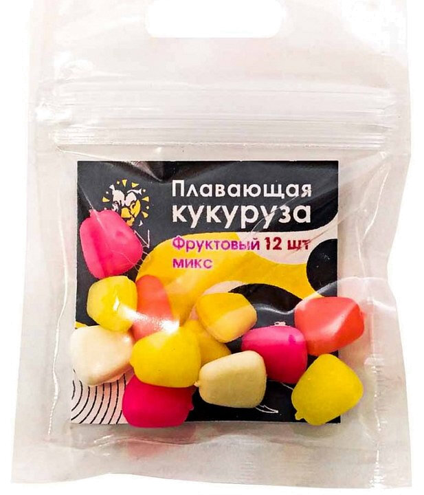 Lion Baits Кукуруза Искусственная Плавающая Ароматизированная Фруктовый Микс 12 шт