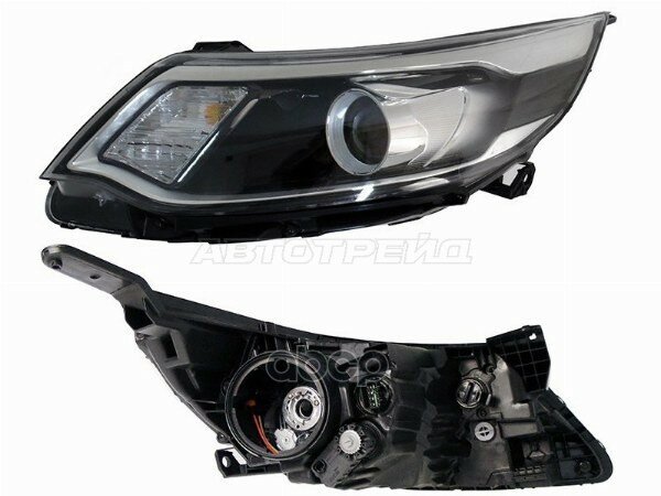 Фара Kia Rio 15-17 (Слева/ Галоген/ С электрокорректором/ Линза) Sat арт. ST-223-11R3L