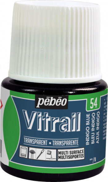 Краска витражная Pebeo Vitrail 45ml, 54 индиго