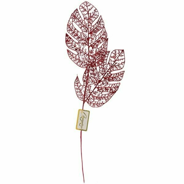 Ветка декоративная Серпантин Южная зима 62 см, цвет красный