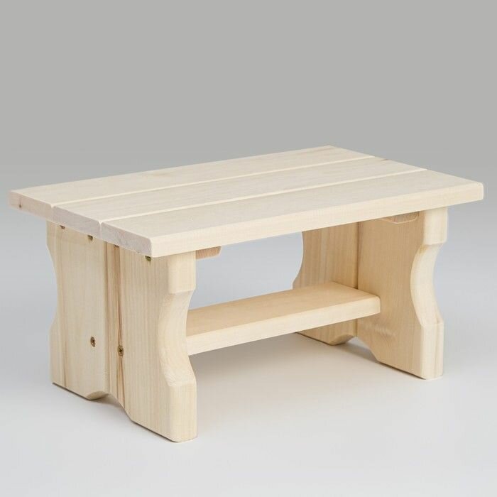 Лавочка низкая, 35 21 17см, из липы "Первый сорт", "Добропаровъ"