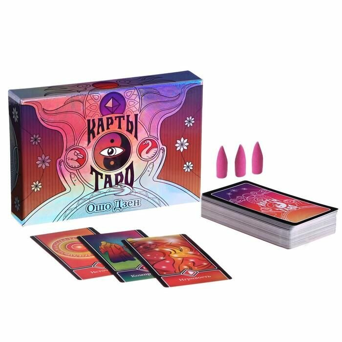 Таро Лас Играс "Ошо Дзен", 79 карт 6х11 см, с благовониями, 16 лет