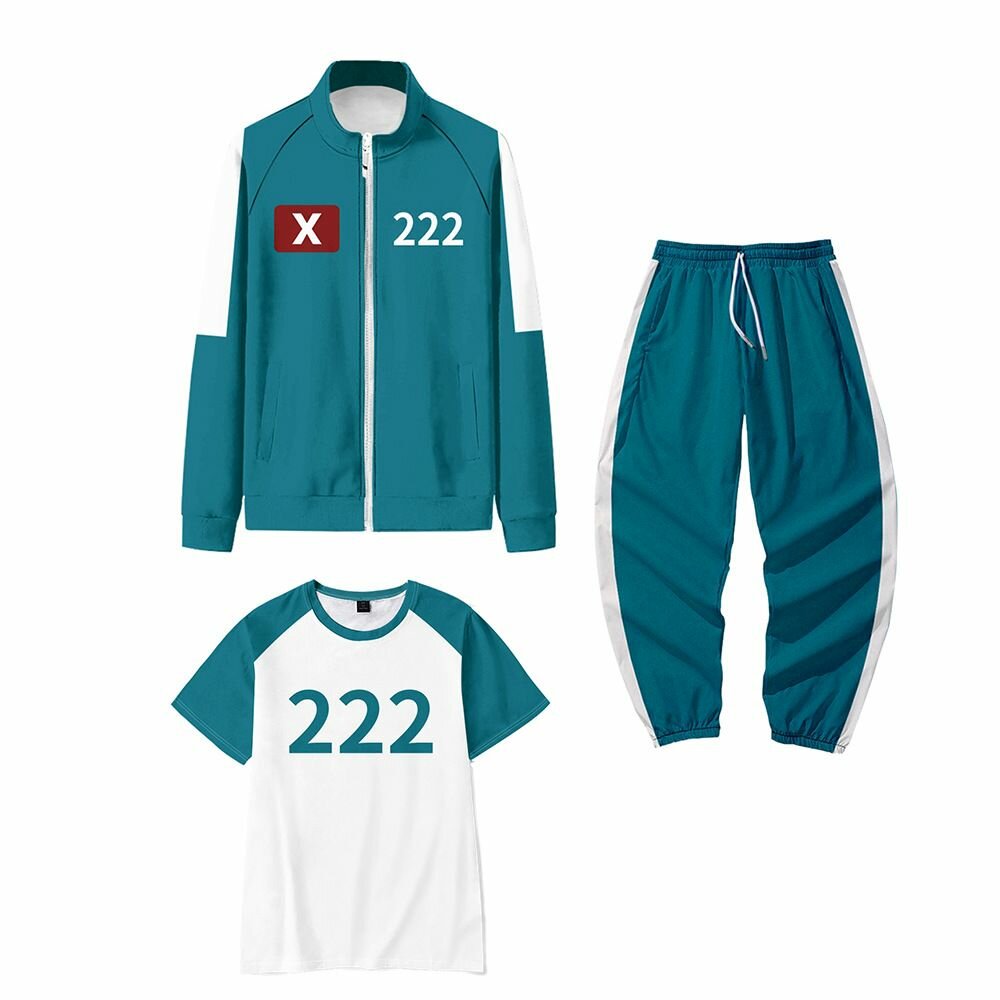 Спортивный костюм Yuanoz sports suit squid game - это модный элемент одежды, который восстанавливает игровую форму