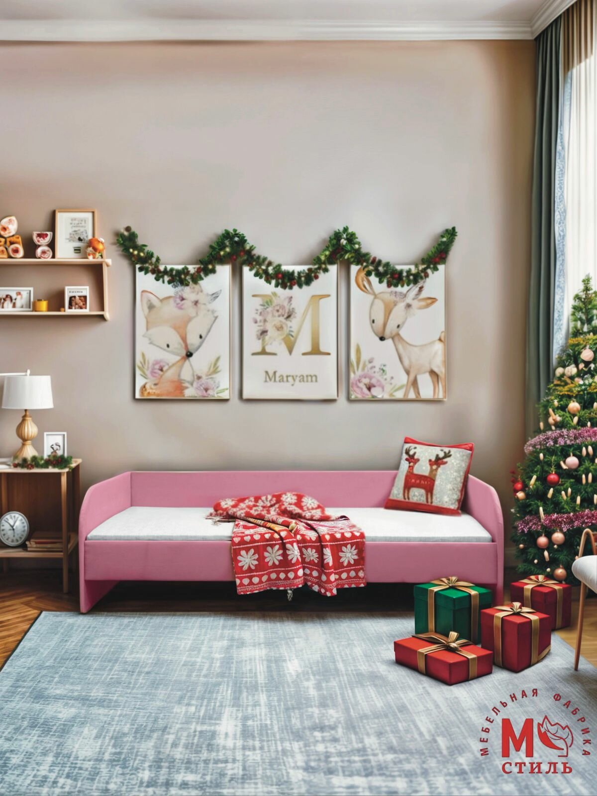 Кровать детская М-Стиль "Боня" 190х80 от 3х лет, без ящика для хранения