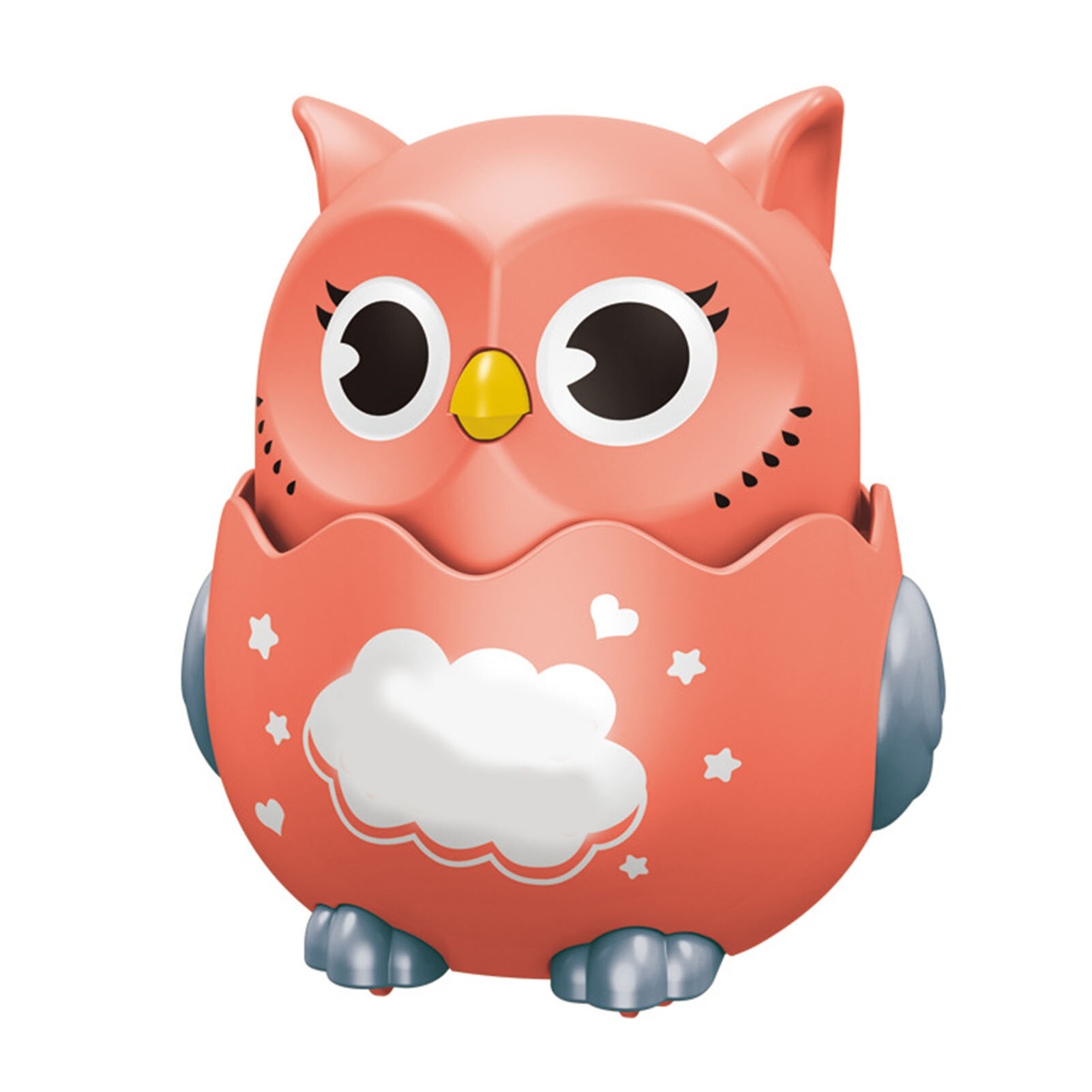 Игрушка-сова "Импульсная сова" с управлением нажатием, развивающая игрушка с фрикционным приводом для девочек и мальчиков, розовая