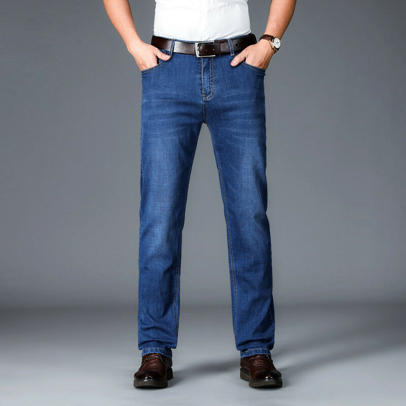 Мужские джинсы Чистый цвет / прямые B1, LI Mall талии_34