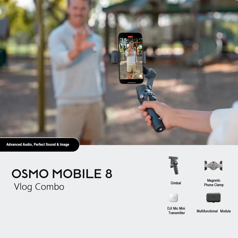 Osmo Mobile 8 Smartphone Gimbal Stabilizer 3 Axis Mobile Phone Gimbal for Video Photo Travel Original in Stock Gifts