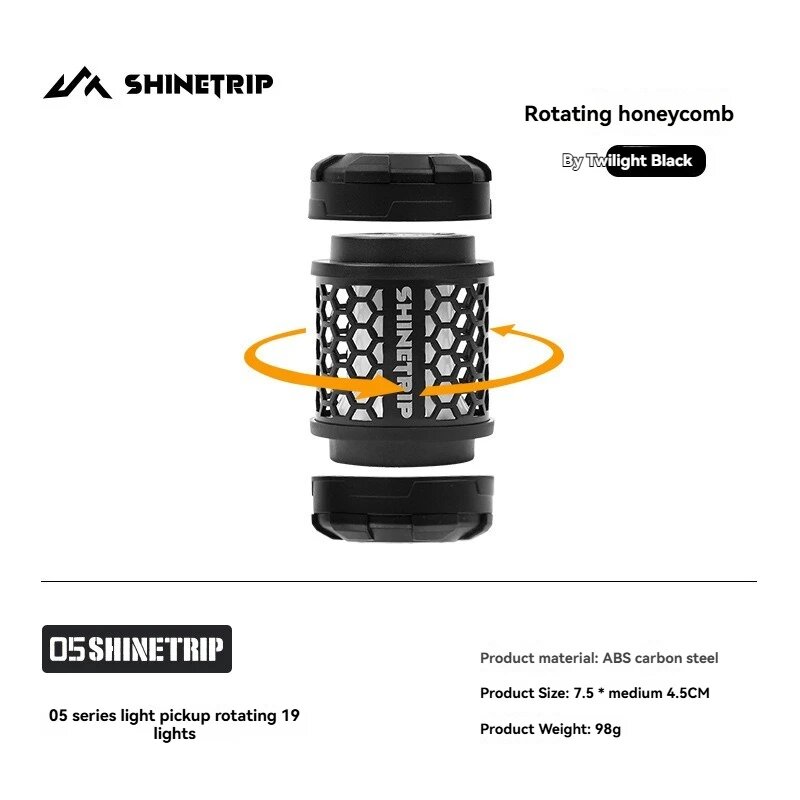 ShineTrip Rotating Honeycomb Black, 98g