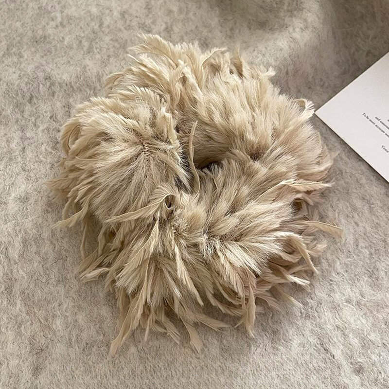 Зимнее женское плюшевое кольцо для волос, Повседневные аксессуары
