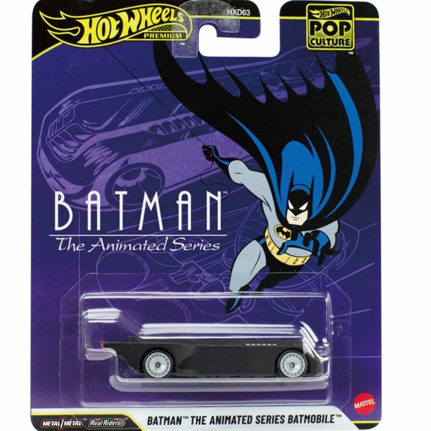 Набор Hot Wheels Premium Pop Culture : 1 коллекционных авто BATMAN THE ANIMATED SERIES BATMOBILE Коллекционные Модели