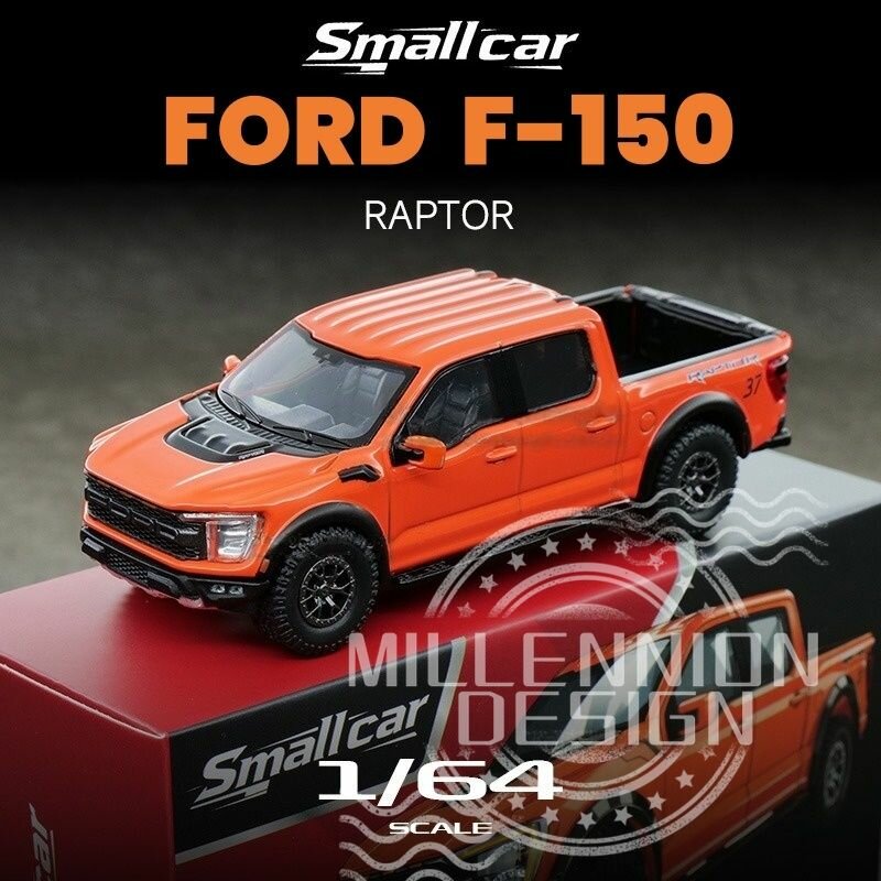 SMALLCAR 1:64, литой Ford Raptor модель(оранжевый)