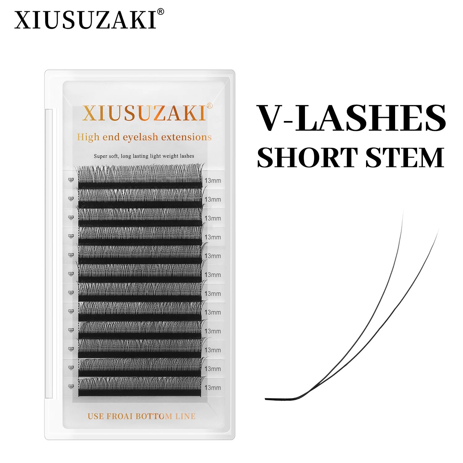 XIUSUZAKI 3D W-образные накладные ресницы LD, MIX 8-15mm, 2D Y Lashes