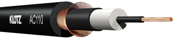 AC110SW.100 Кабель акустический 0,22мм2, небалансный, 100м, черный, Klotz