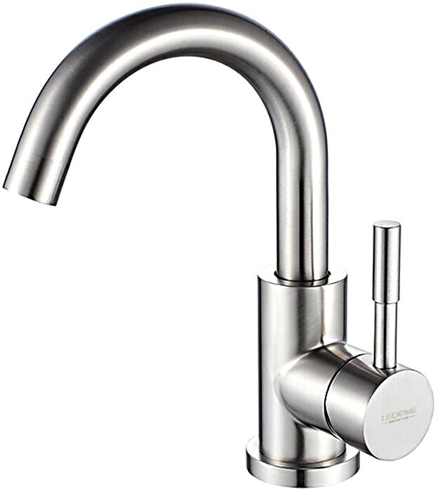 Смеситель для умывальника Ledeme R L1098-3 нержавеющая сталь