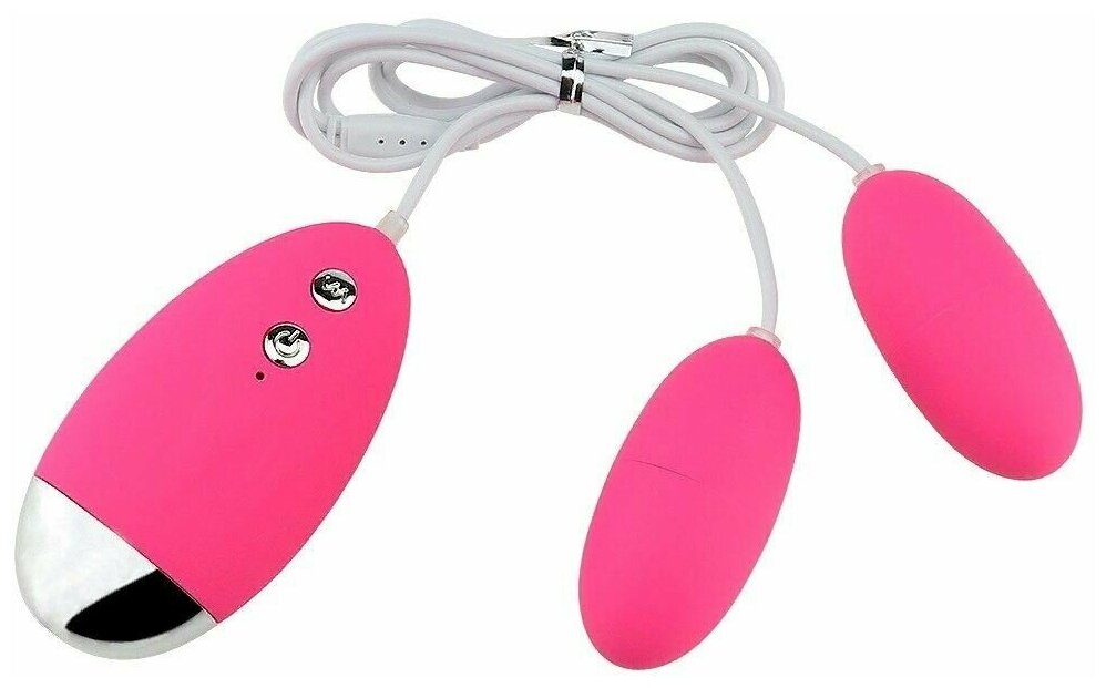 Double Виброяйцо двойное розовое