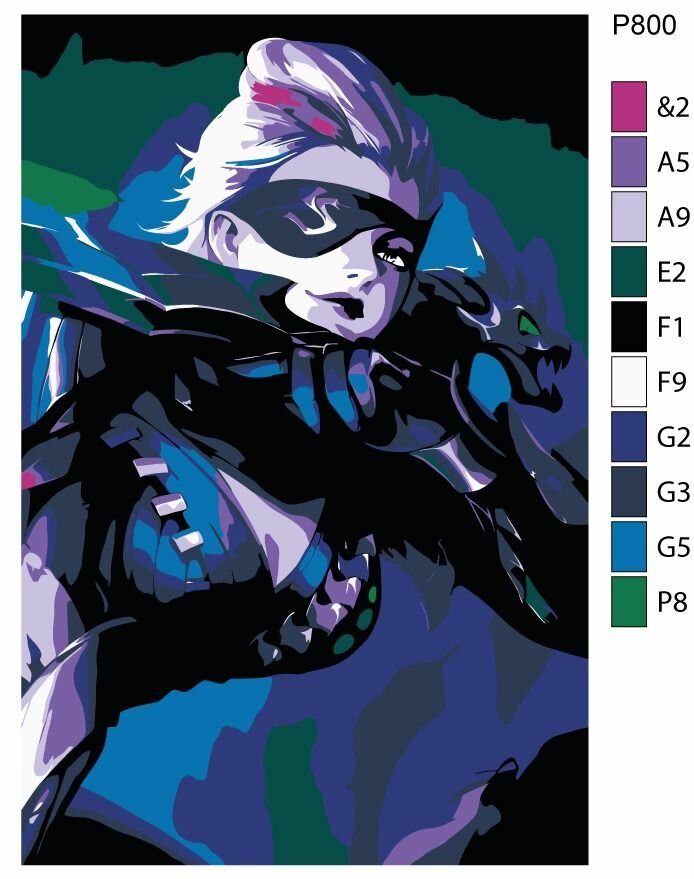 Детская картина по номерам P800 "Игра Mobile Legends. Наталья" 20x30