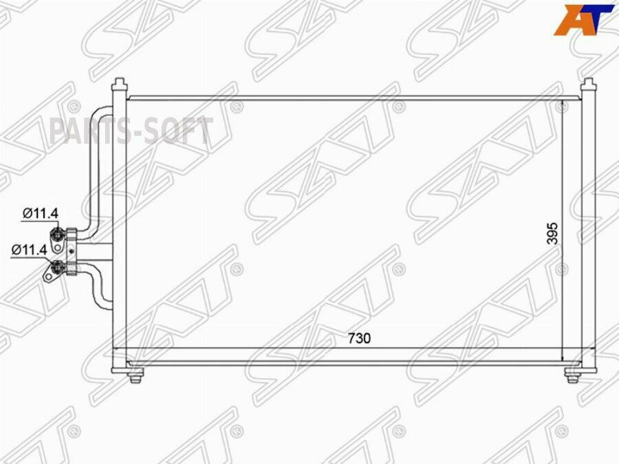 Радиатор кондиционера Ford Escape 00-12 / Maverick 00-07 Sat арт. ST-FD09-394-0