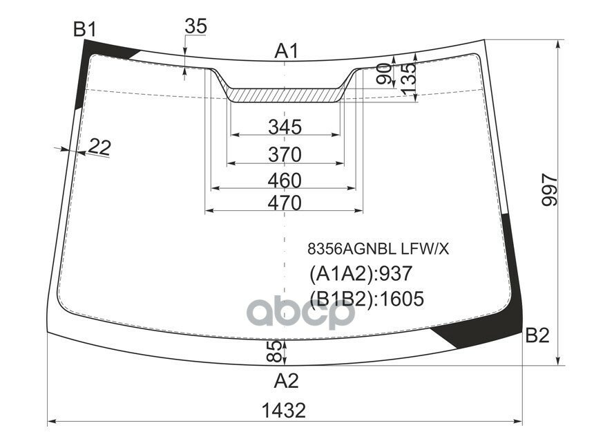 Стекло лобовое Toyota Corolla Verso 04-09 XYG арт. 8356AGNBL LFW/X