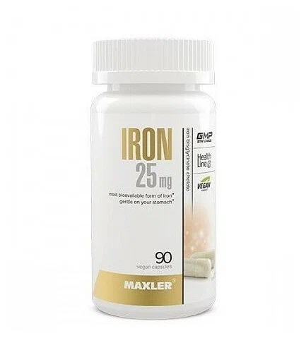 Maxler Iron 25 mg. Bisglycinate Chelate (90 капс)