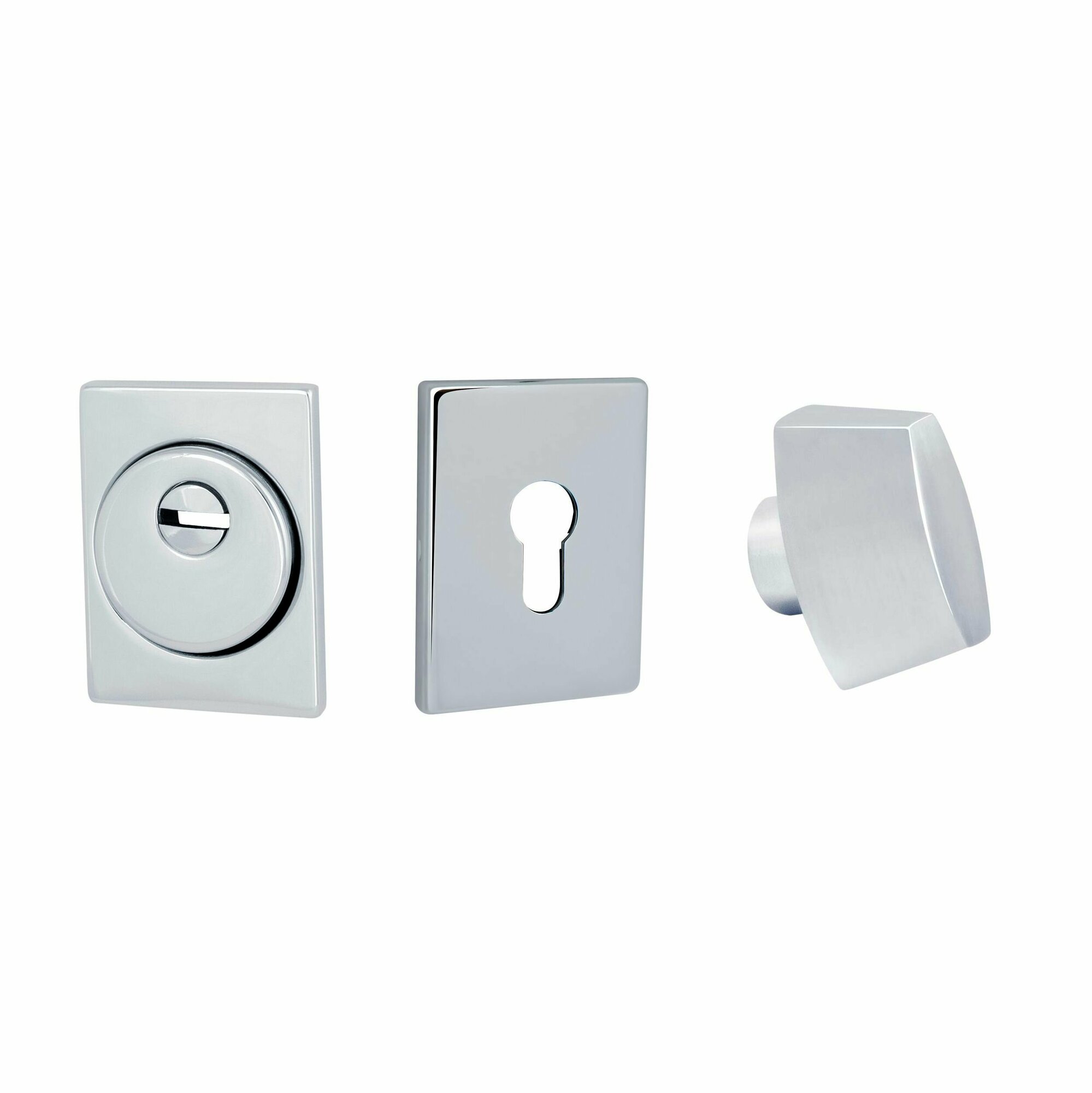 Комплект на входную дверь Fuaro броненакладка 4286 RL, накладка ESC 486-C, вертушка CB RL CP-8 (хром)