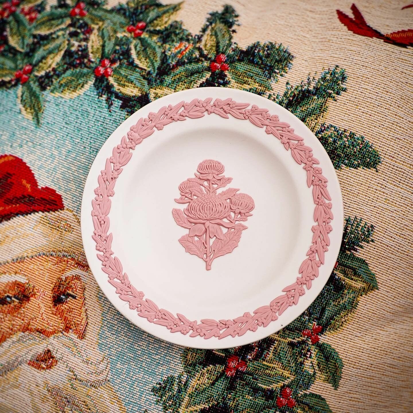 Блюдце Wedgwood "Чертополох", фарфор, ручная работа, винтаж, 11 см