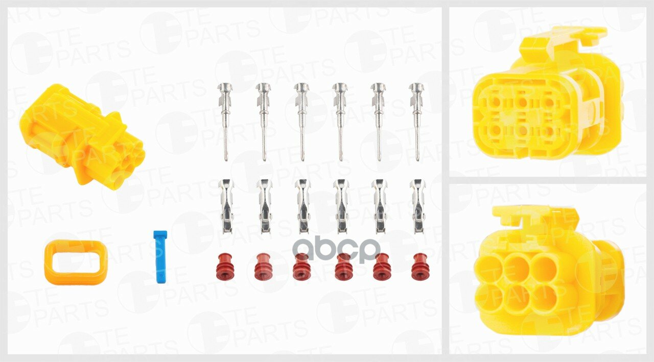 Разъём 6ти контактный 2Х3К-тация: 12-pin, фиксатор, 6 уплотнений TE PARTS арт. 7811641