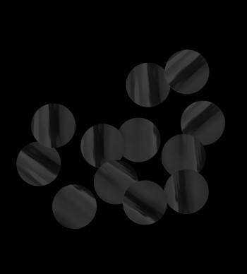 Конфетти металлизированное 15мм Круги черное