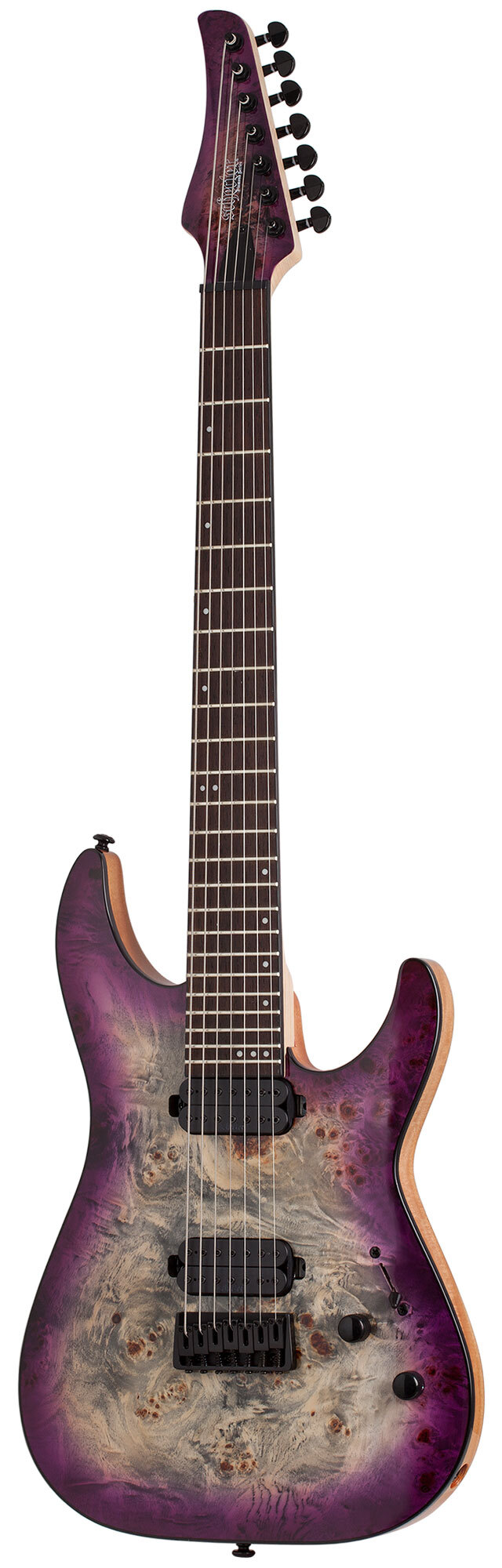 SCHECTER C-7 PRO ARB - 7 струнная электрогитара, 24 лада, корпус: красное дерево, гриф: клён, 3 куска, накладка: венге, крепление на болтах, звукосниматели: HH, Schecter Diamond Decimator, регулировки: громкость, тон, 3х позиционный переключатель, цвет Au