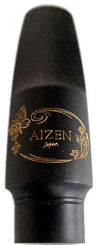 Alto saxophone mouthpiece Aizen Kurogane Titanium ASNYT-7 - Alto saxophone mouthpiece of composite titanium rubber with rounded walls and rolled-up threshold for a powerful and smooth jazz tone