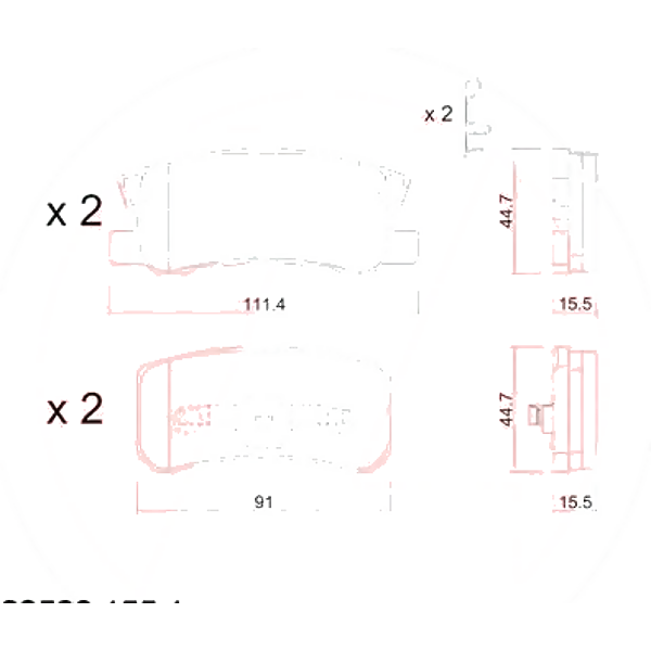 ZIMMERMANN 23582.155.1 (425390 / 425391 / 425448) колодки зад cit c-crosser mit Outlander (Аутлендер) / Pajero (Паджеро) IIi-iv