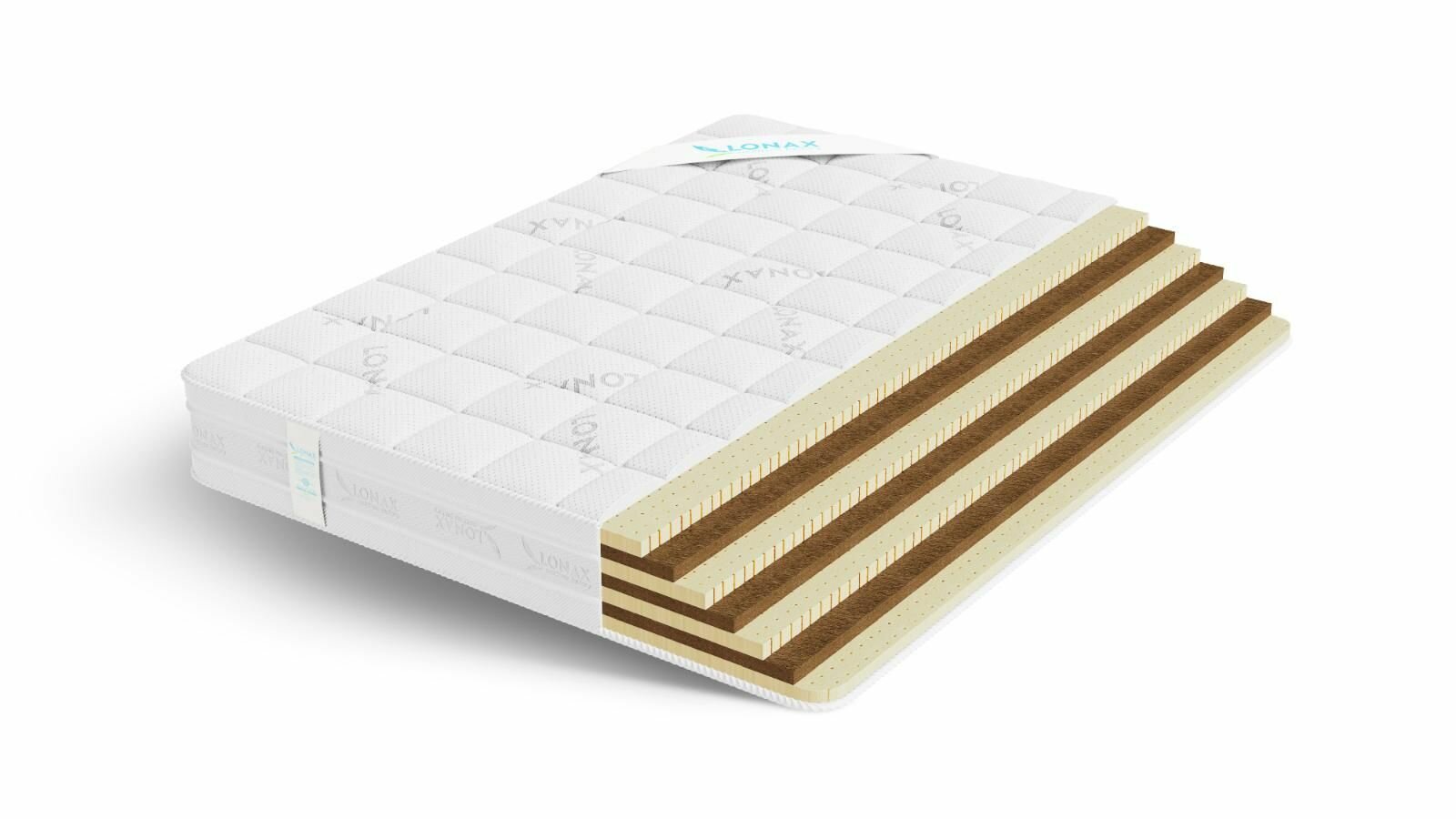 Матрас беспружинный LONAX FUSION PLUS 180 см 180/200 см Размеры: Высота 230мм Глубина 2000мм Ширина 1800мм