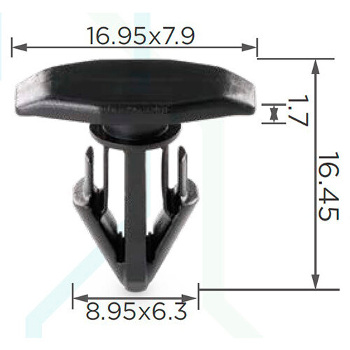 Клипса уплотнителя двери/капота/багажника (OEM: 9046710146) 773285