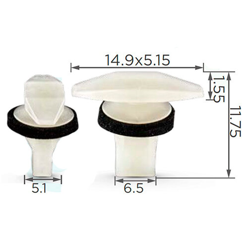 Клипса уплотнителя двери/капота/багажника (OEM: 91530ST5003) 773074