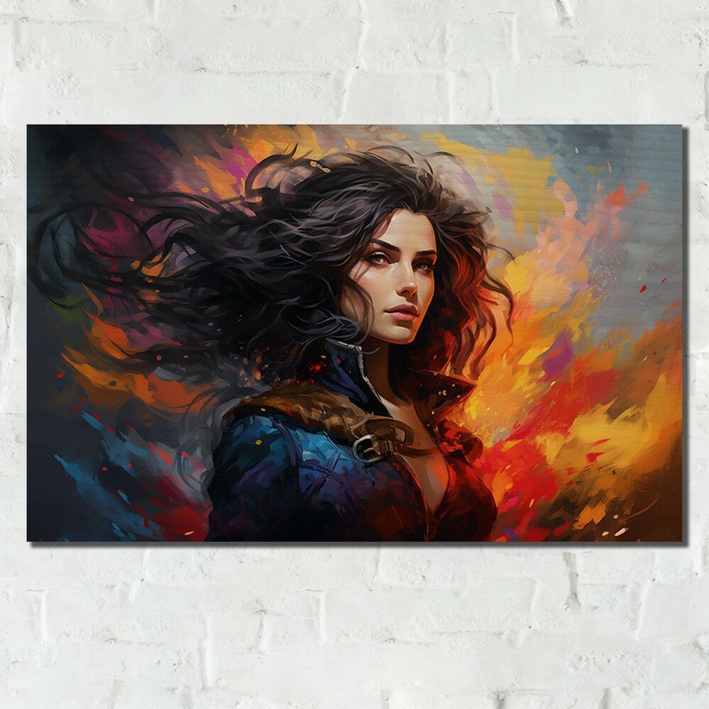 Картина интерьерная на дереве игра Witcher 3 (Ведьмак 3, Йеннифер из Венгерберга, PS, PC, XBOX, SWITCH) - 13732 Г